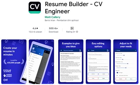 8 Aplikasi Membuat Cv Gratis Dan Menarik Di Hp Android Mocipay