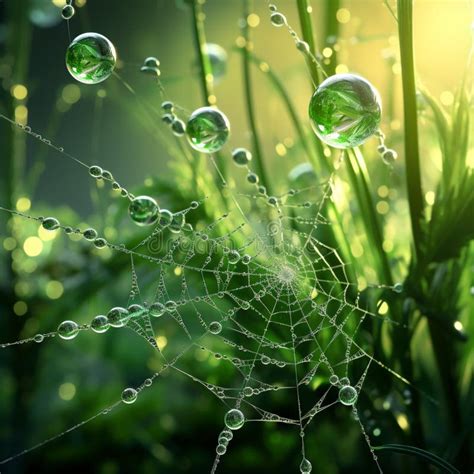 Gossamer Whispers Reflecting The Ethereal Beauty Of A Delicate Spider