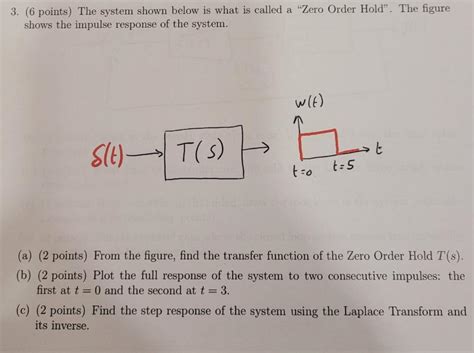 Solved 3 6 Points The System Shown Below Is What Is