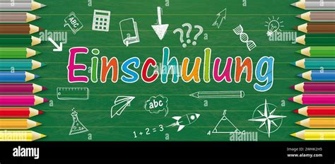 German Text Einschulung Translate Enrollment Eps 10 Vector File Stock