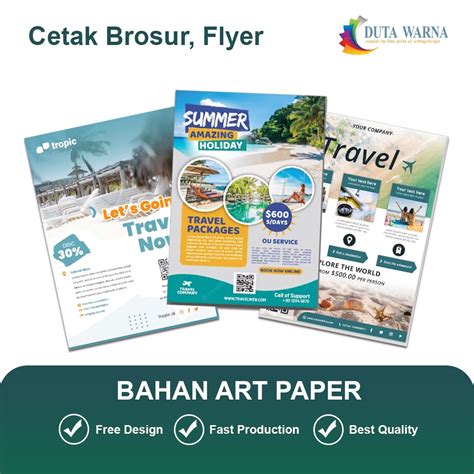 Jual Cetak Brosur Murah Dan Free Potong Bahan Art Paper Shopee Indonesia