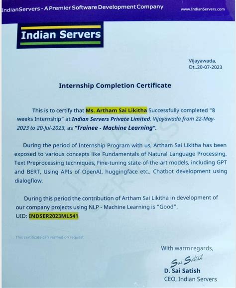 throwback internship nlp ai machinelearning sai likitha artham