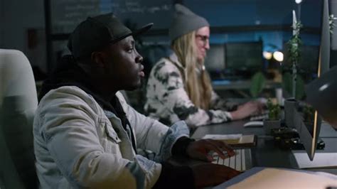 Happy Black Male Programmer Finding Bug In His Code Technology Stock Footage Ft Woman