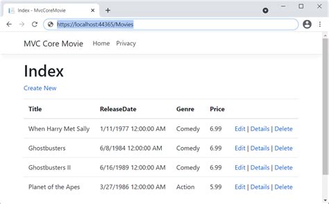 Entity Framework 4 With Net Core Mvc Code First