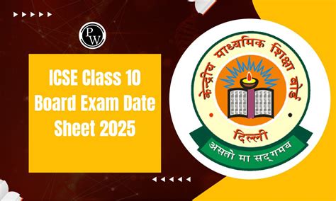 Icse Class 10 Board Exam Date Sheet 2025 Out Download Icse Time Table