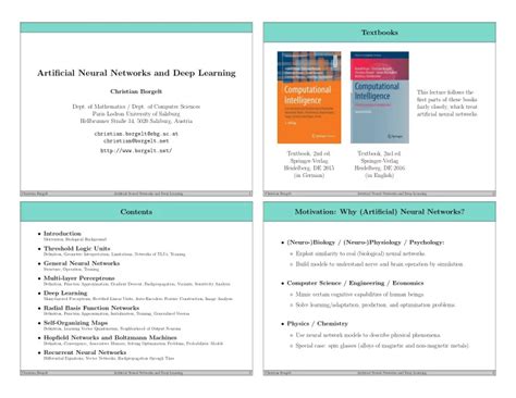 Ppt Artificial Neural Networks And Deep Learning Christian Borgelt