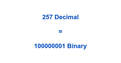257 In Binary How To Convert 257 To Binary