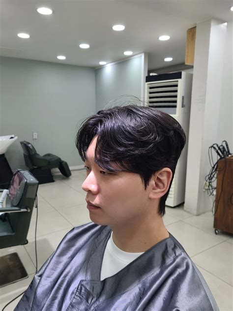 남자 짧은 리프컷 세미 리프펌 옆머리 뒷머리 다운펌 네이버 블로그