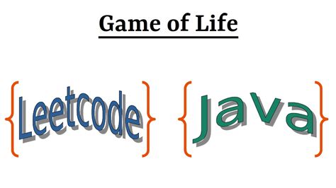 Leetcode Question 289 Game Of Life In Java Youtube