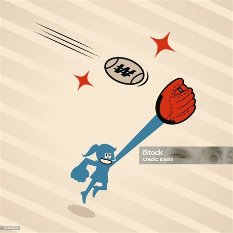 야구 글러브를 낀 자신감 넘치는 여성이 돈 기호가 새겨진 야구공을 잡고 있다 소프트볼 스포츠에 대한 스톡 벡터 아트 및 기타 이미지 소프트볼 스포츠 여자 Full