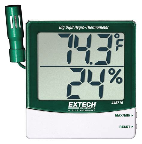 Extech Digital Hygrometer 14 To 140 F Nist 5pe78 445715 Nist Grainger