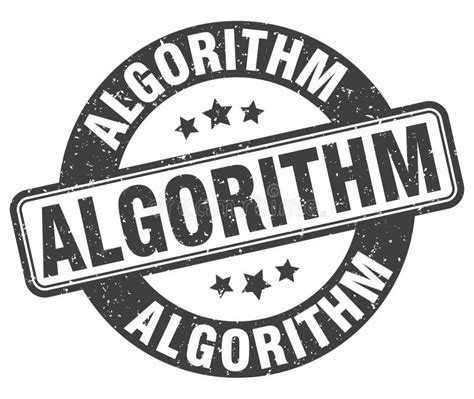 Algorithm Stamp Algorithm Label Round Grunge Sign Stock Vector