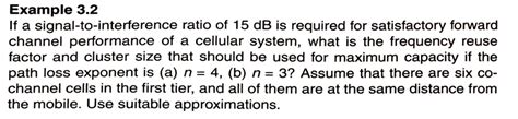 Solved Example 32 If A Signal To Interference Ratio Of 15