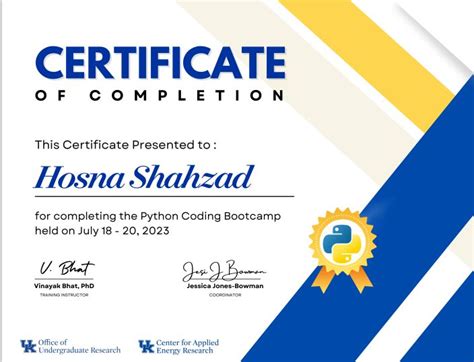 Hosna S On Linkedin Python Bootcamp Certification Learningjourney
