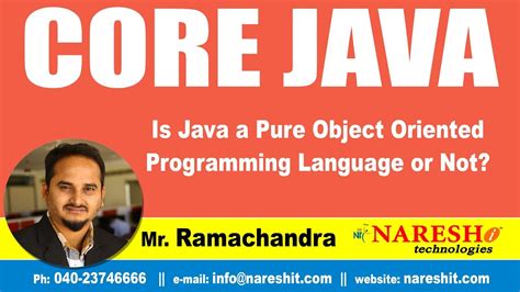 Is Java A Pure Object Oriented Programming Language Or Not Core Java Tutorial By Mr