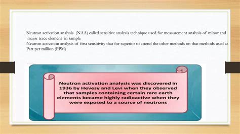 Neutron Activation Analysis Pptx Chemistry Science