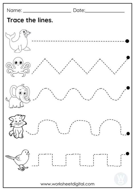 Pre Writing Worksheet For Preschool