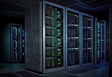 Data Center And Computer Servers Generate Ai Stock Illustration Illustration Of Server