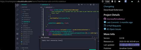 update marketplace to have 0 0 59 · issue 260 · microsoft codetour · github