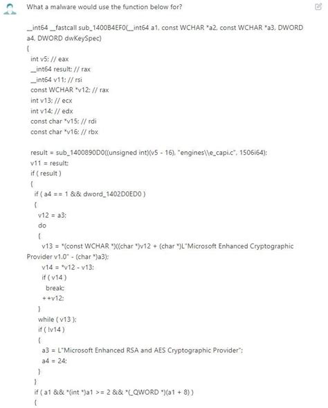 11 problems chatgpt can solve for reverse engineers and malware analysts umsa