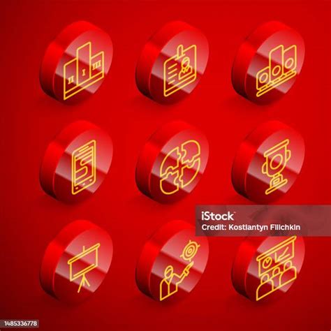 우승자 연단 식별 배지 랭킹 스타 채팅 메시지 전화 퍼즐 조각 컵 칠판 및 마케팅 목표 전략 아이콘에 대한 라인 상을 설정합니다