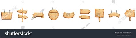 Empty Pointers Arrow Direction Indicators Information Stock Vector