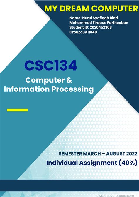 Individual Assignment Nurul Syafiqah Ba1184d Individual Assignment 40 Csc March August