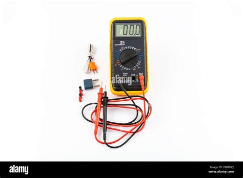 Multimeter For A Measurement Of A Voltage Current And Resistance With Cables Digital