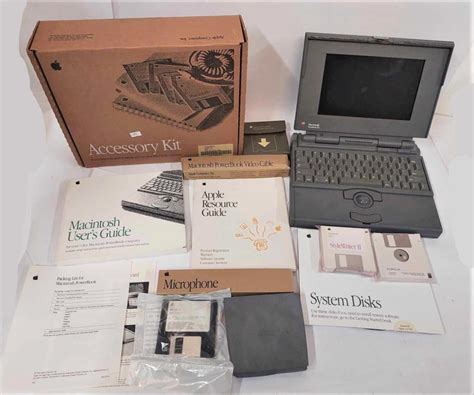 Lot An Apple Macintosh Powerbook Laptop C Accessory Kit As Is