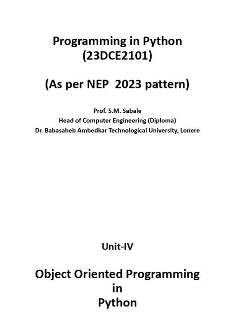 Python Object Oriented Programming Guide Pdf Object Oriented