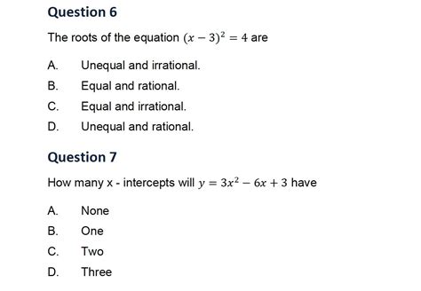 Grade 11 Mathematics Nature Of Roots Questions And Answers For Revision My Courses