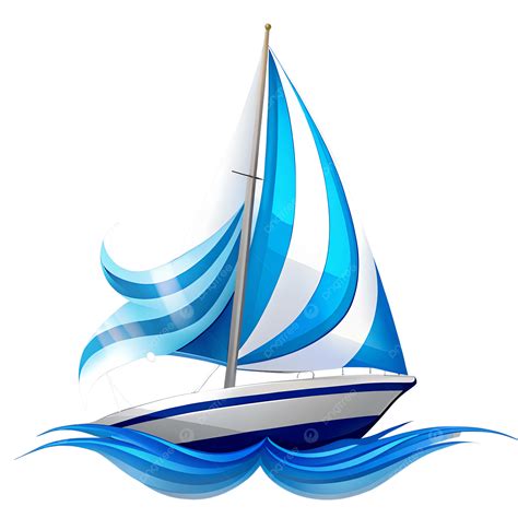 Blue Sail Boat Clip Art