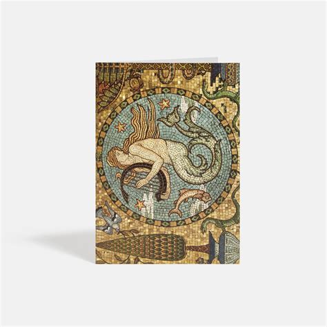 Walter Crane Mermaid Mosaic Greetings Card Leighton House Museum