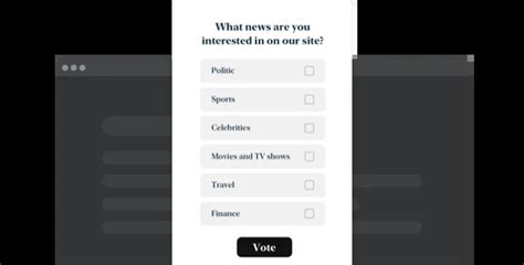 poll form widget for your website — create a vote without coding