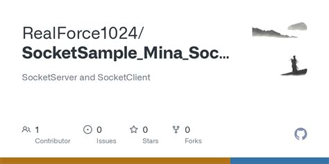 Github Realforce1024socketsampleminasocket Socketserver And