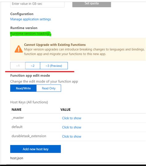 Azure Function Runtime Update Host Not Starting · Issue 5362 · Azure