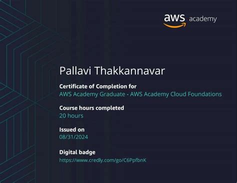 pallavi thakkannavar on linkedin aws cloudcomputing certification