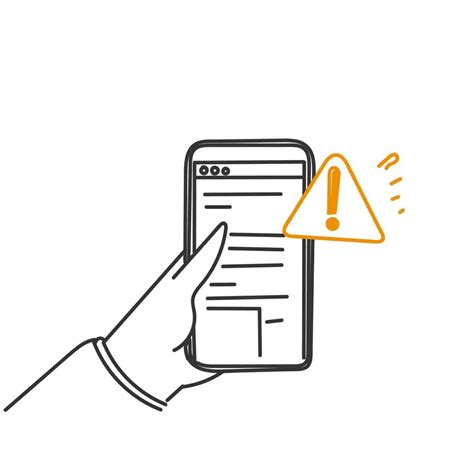 hand drawn doodle website testing warning error on device 35121503 vector art at vecteezy