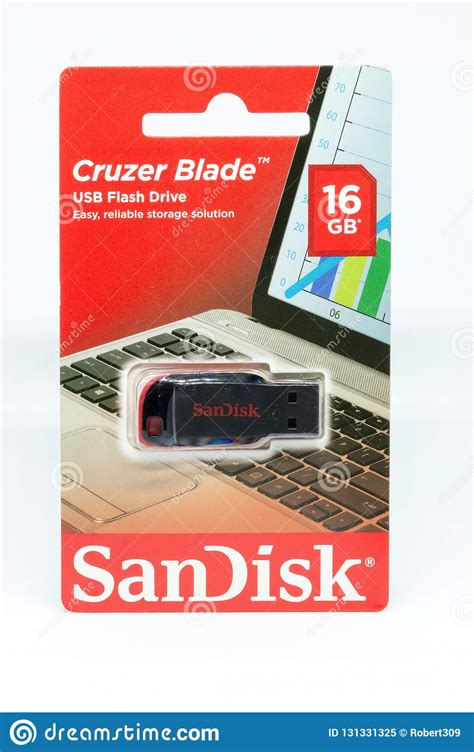 New Sandisk 16 GB USB Flash Drive. Editorial Image - Image of hardware ...