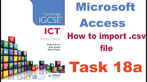 Task 18a Igcse Ict Hodder Education Microsoft Access Dbms How To