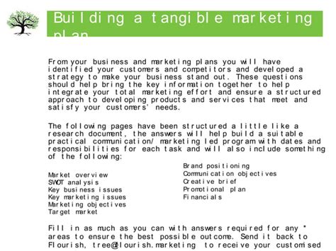 Building Blocks For A Tangible Marketing Plan Ppt