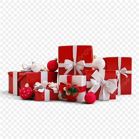 Box T 3d Images Hd Red Christmas T Box 3d Elements T Box Christmas Bow Png Image