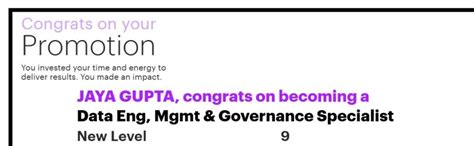 Im Thrilled To Share That Ive Been Promoted To Data Eng Mgmt And Governance Specialist At