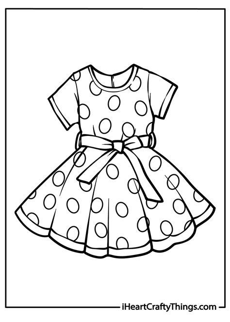 Red Dress Coloring Page