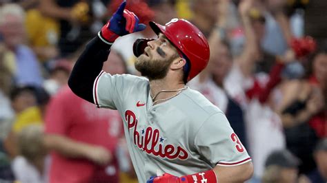 Phillies Bryce Harper Continues Playoff Hot Streak Homers Off Padres