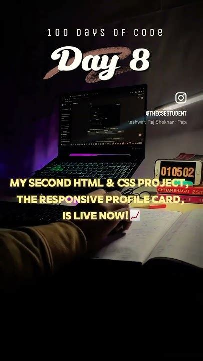 🚀day 8 Of 100daysofcode Completed Profile Card Project Check My