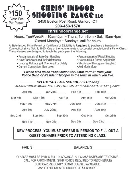Pistol Permit And Gun Safety Classes In Connecticut By Chris Indoor Range