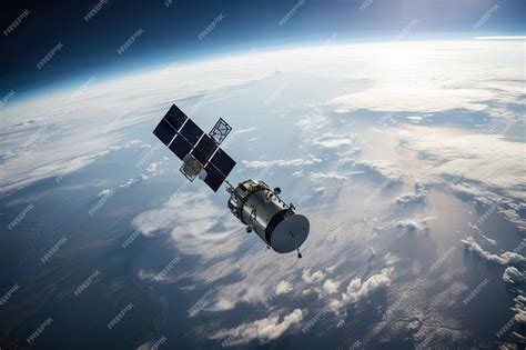 Premium Ai Image Pair Of Satellites Flying In Formation Completing Coordinated Mission