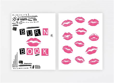 Burn Book Printable Mean Girls Inspired Bachelorette Party Etsy De
