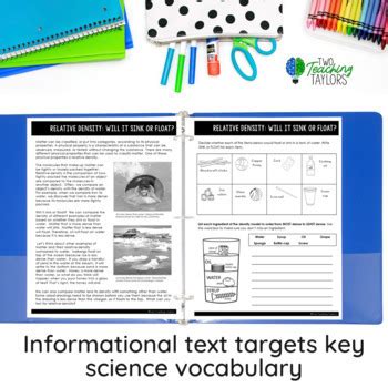 Relative Density Physical Properties Science Reading Passage Questions